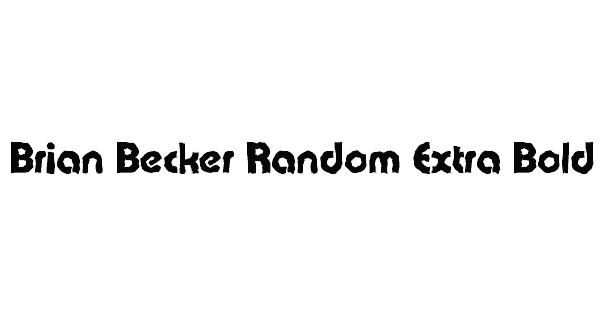 Brian Becker Random Extra Bold Regular
